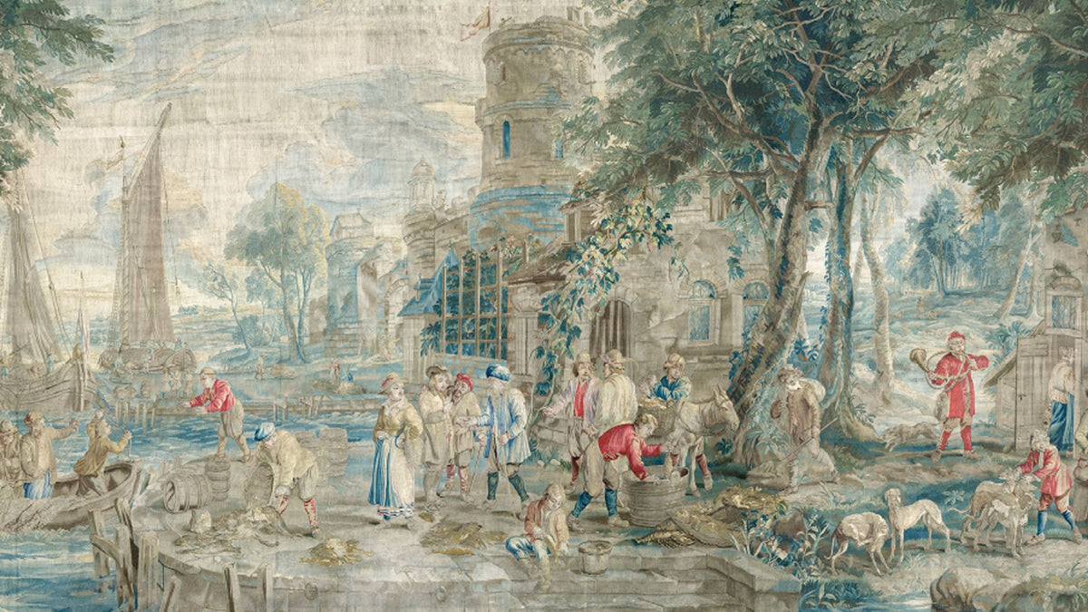 Teniers Tapestry – Panoramic Mural & Rustic Wall Hanging | Watts 1874